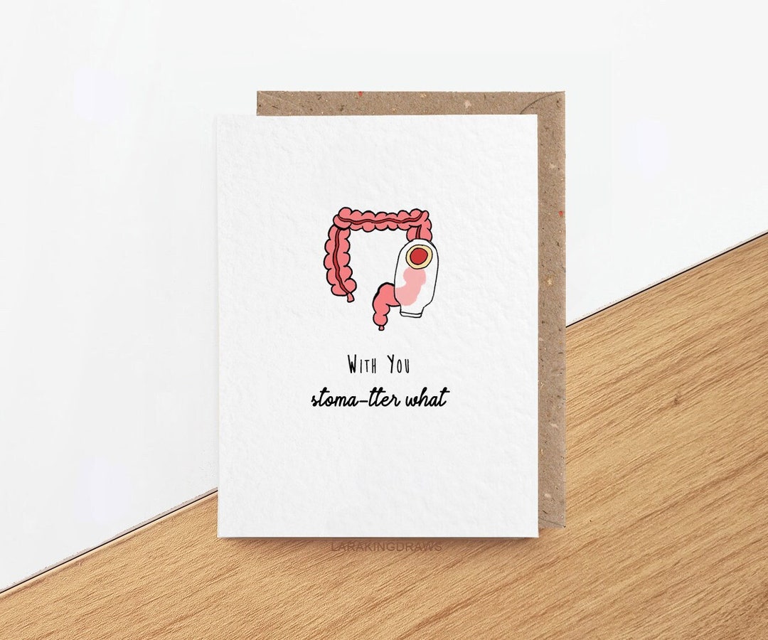Ostomy Operation Card, Stoma Surgery, Good Luck Gift for Husband Wife ...