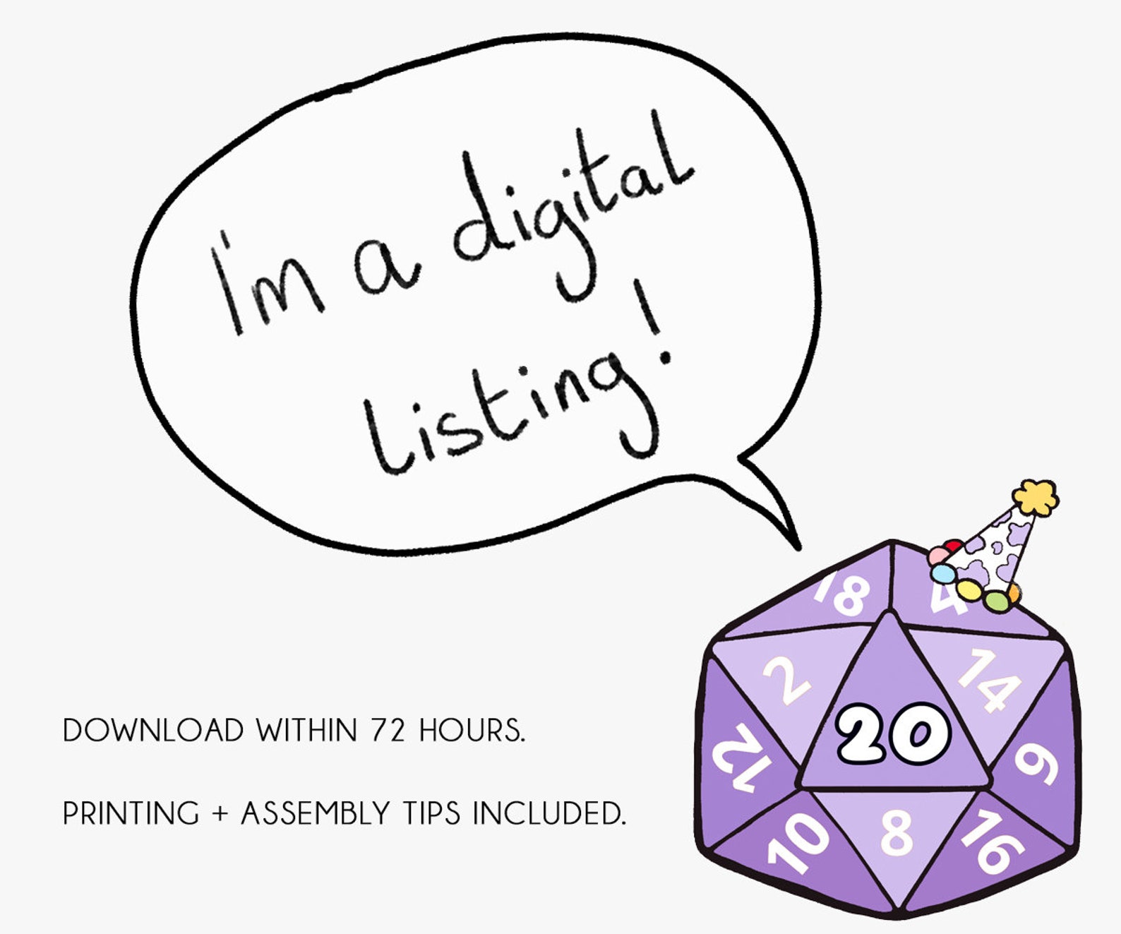 Printable Dnd Birthday Banner, D20 Dice Garland (PDF Files) - Etsy