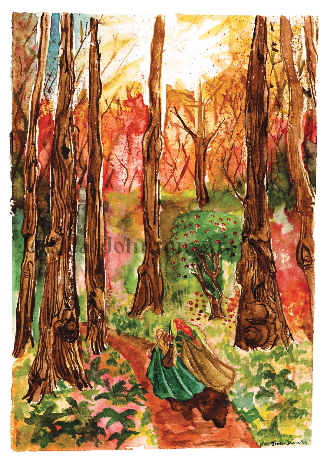 ACOTAR Autumn Court Watercolour Painting Print - Etsy