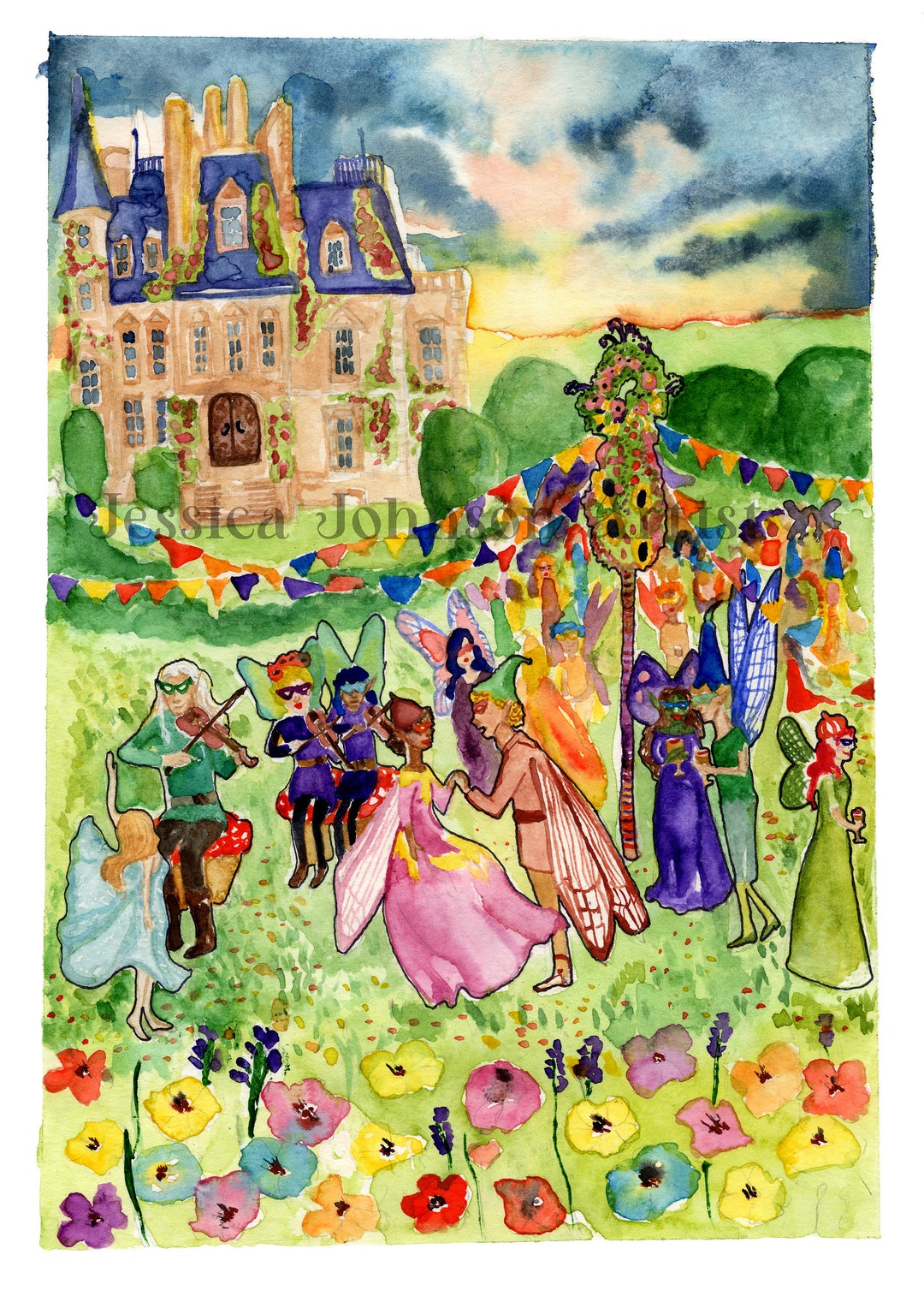 ACOTAR Spring Court Watercolour Painting A4 Print - Etsy