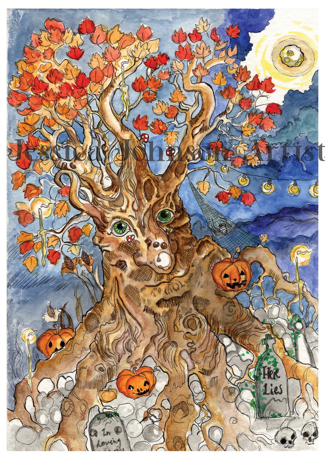 Halloween Spooky Tree Face - Etsy