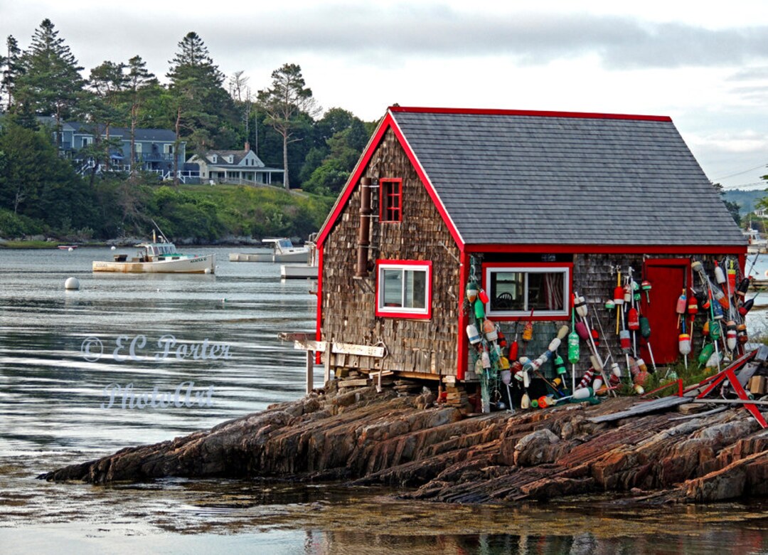Lobster Buoy Shack, Maine - Etsy