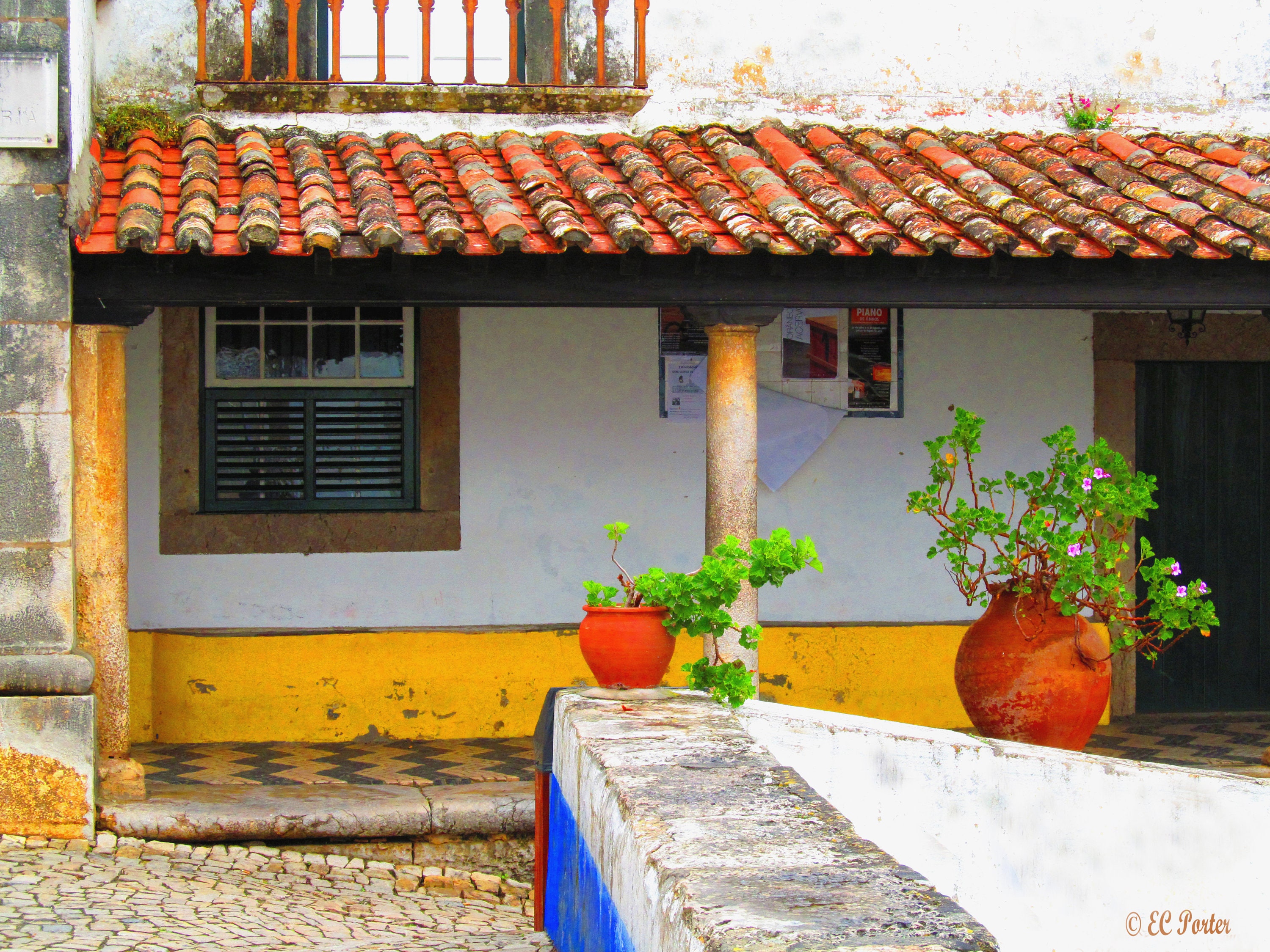 Obidos Porch Portugal | Etsy