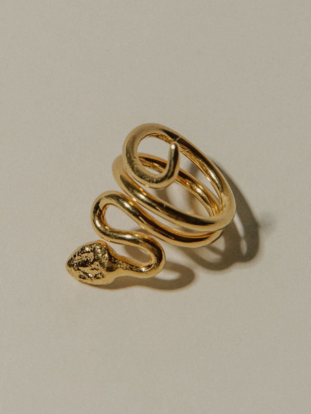 Serpentina Ring, 24K Gold Plated, Snake, Wrap Ring, Birthday Gifts ...