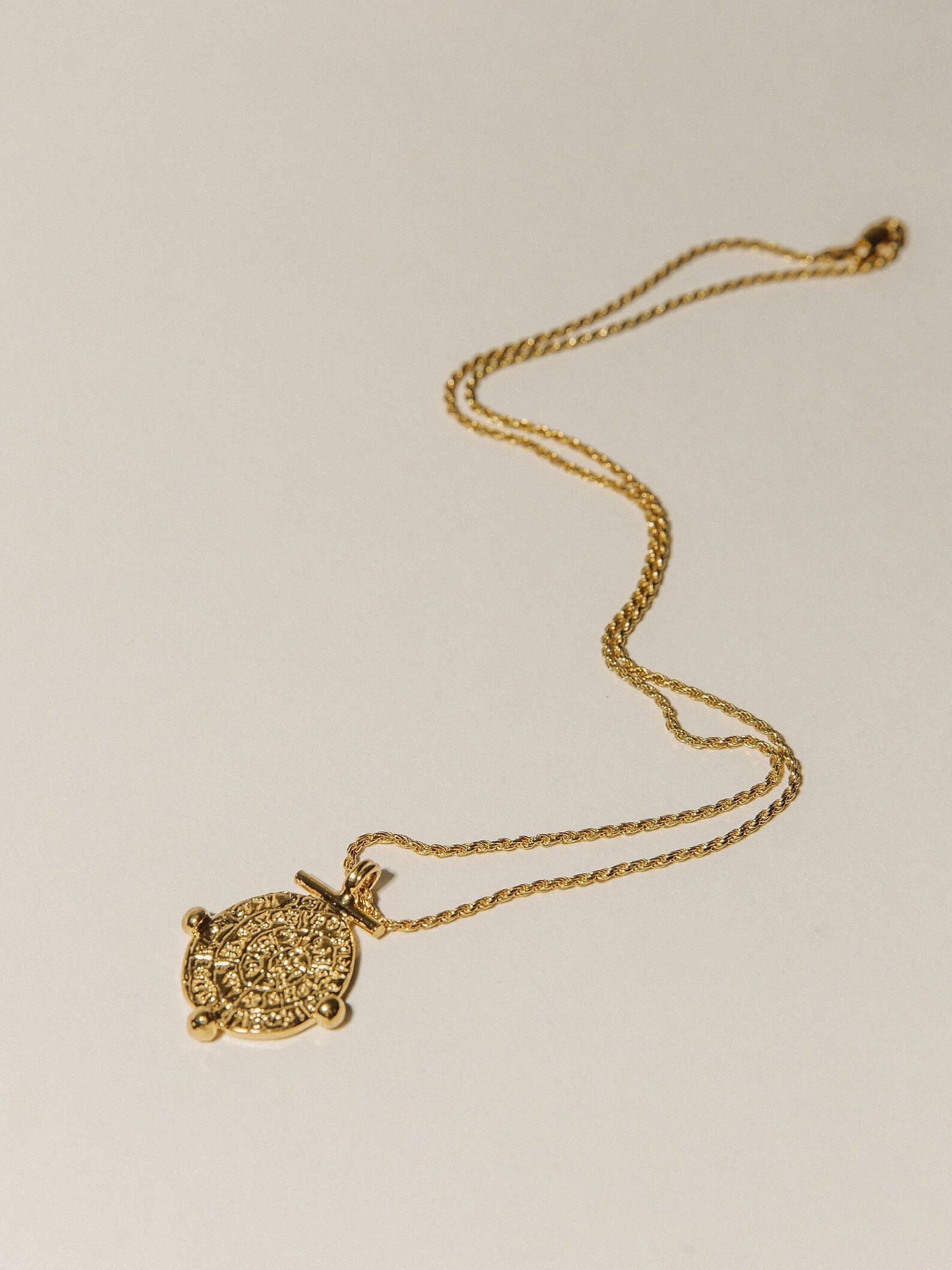 Gate of Mazeus Necklace 24K Gold Plated Necklace Gold Coin - Etsy