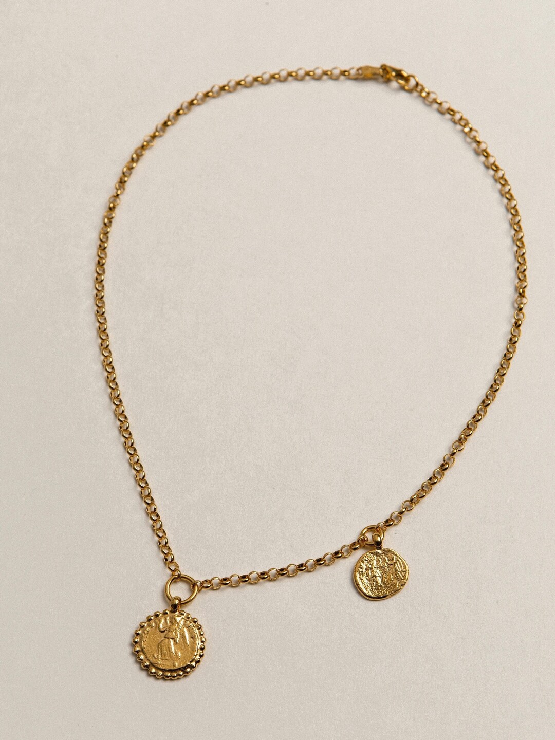 Victorious Reflector Necklace, 24K Gold Vermeil, Pamela Card, Greek ...