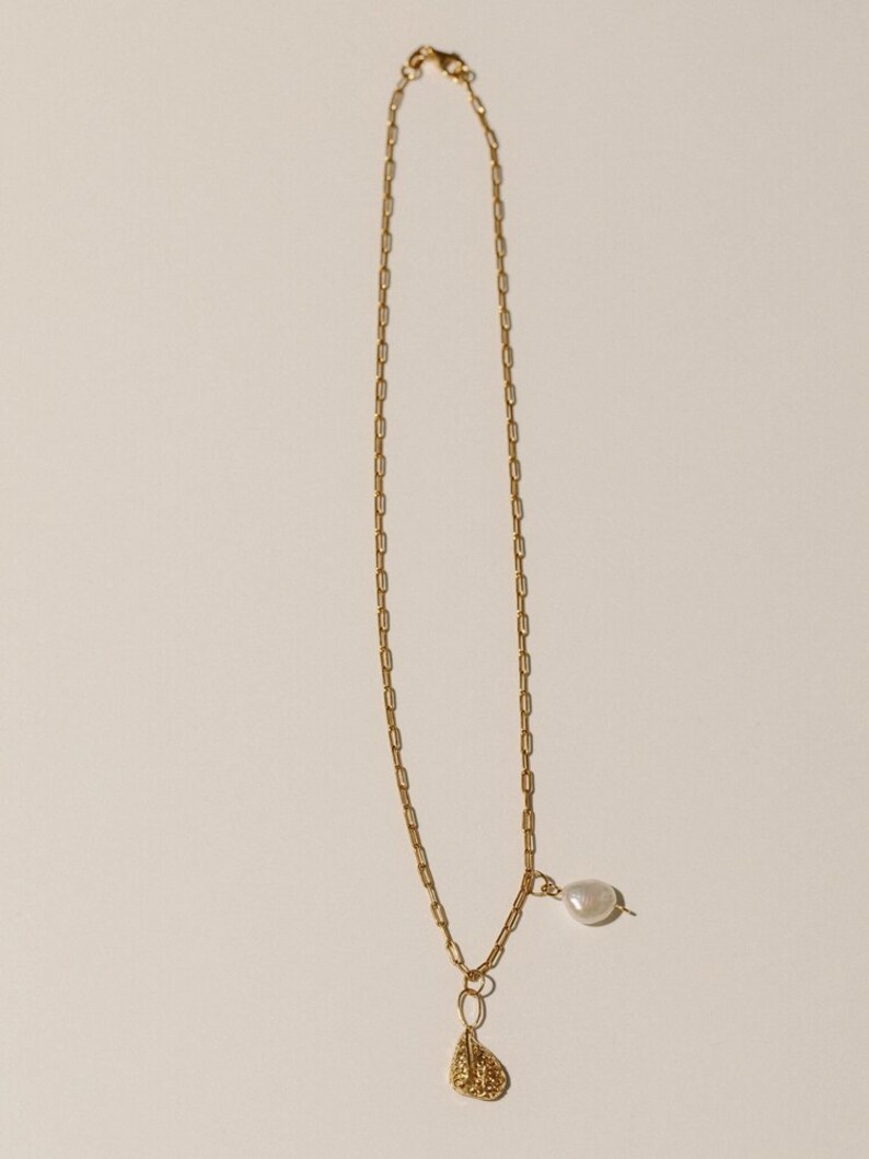 Venus Rising Coin Necklace, 24K Gold Vermeil, Pearl Accent, Botticelli ...