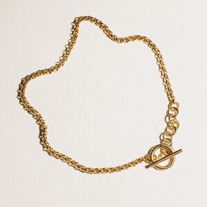 Gold Toggle Chain, 24K Gold Plated, Chunky Chain, Modern Jewelry, Realm ...
