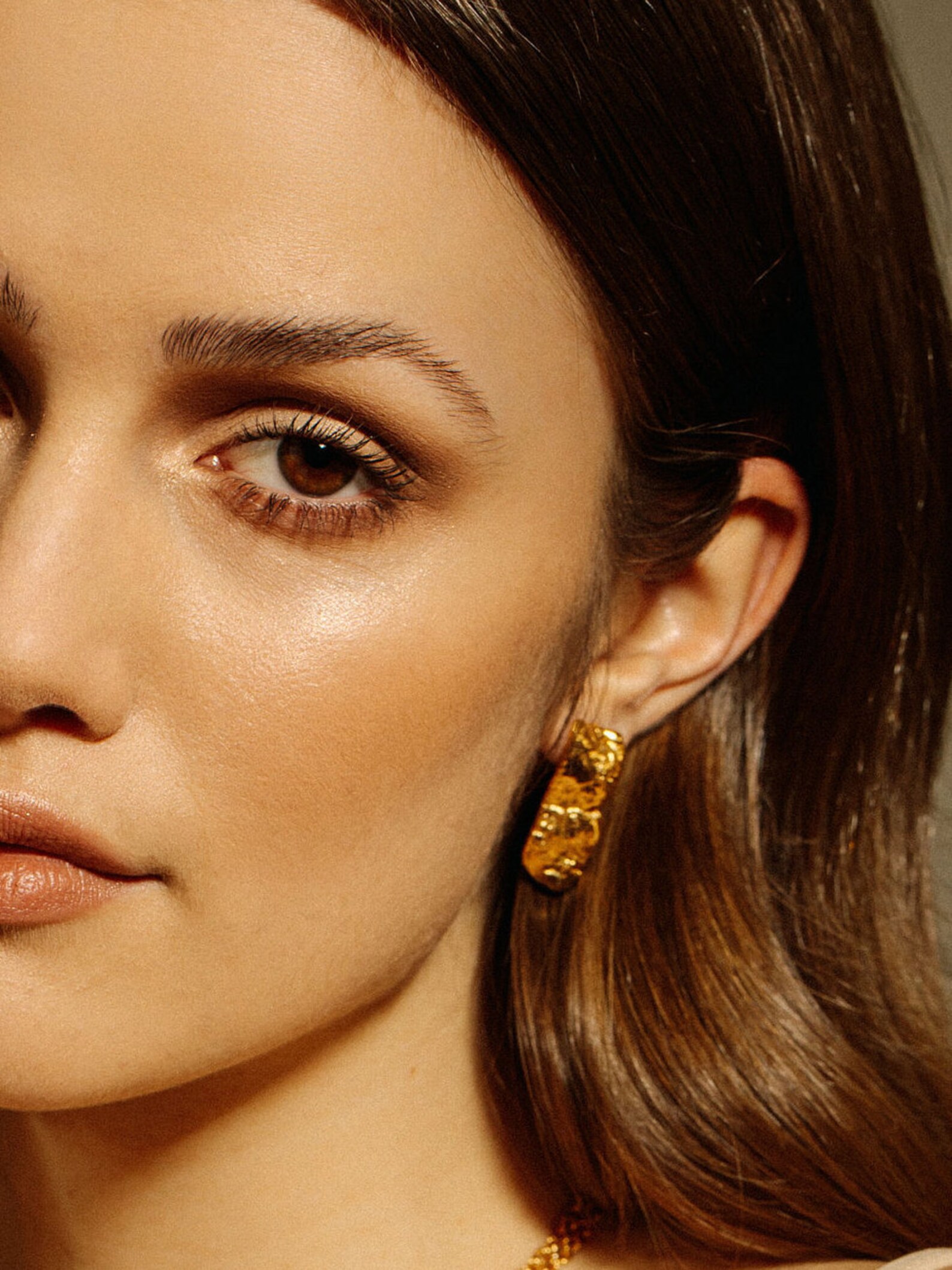 Fractured Script Earrings 24K Gold Plated Earrings Antique | Etsy