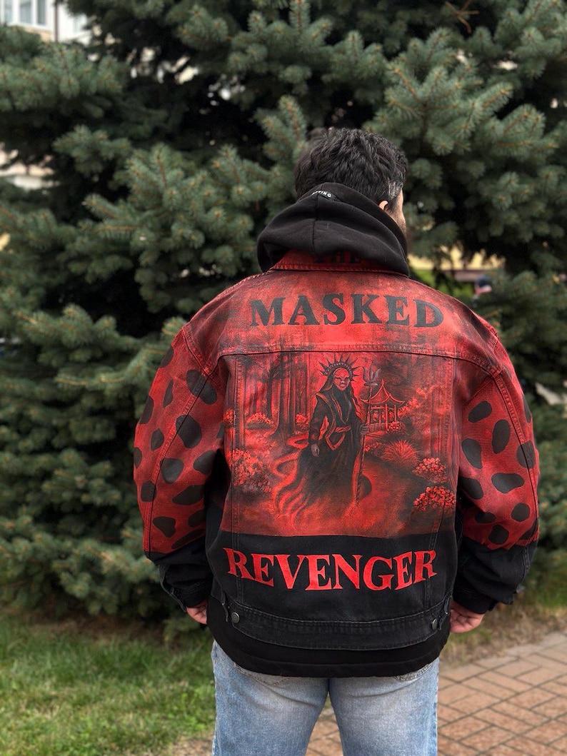 Hand Painted Jacket Made to Order: Painted Denim Jacket, Unique ...