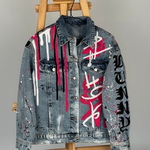 Bespoke: Hand-painted Jacket, Personalized Denim Jacket Custom Hand ...