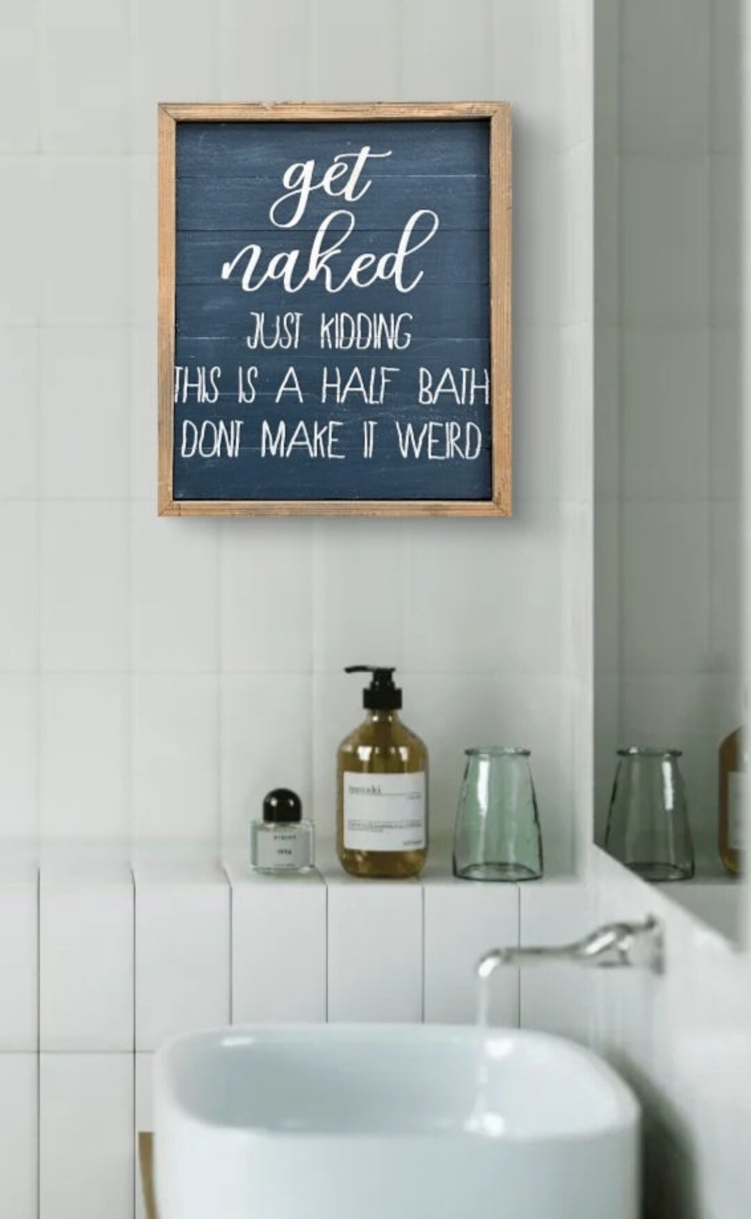 Funny Half Bath Sign: Rustic Bathroom Decor (13.5 X 11.5) - Etsy