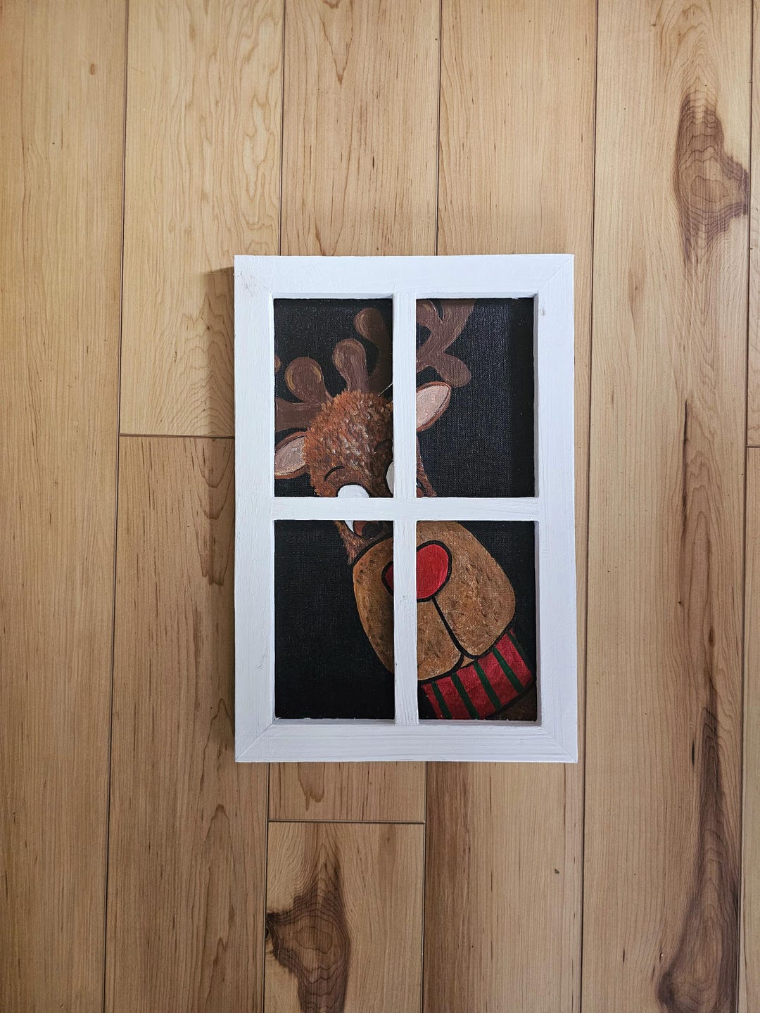 Rudolf Through Window - Etsy