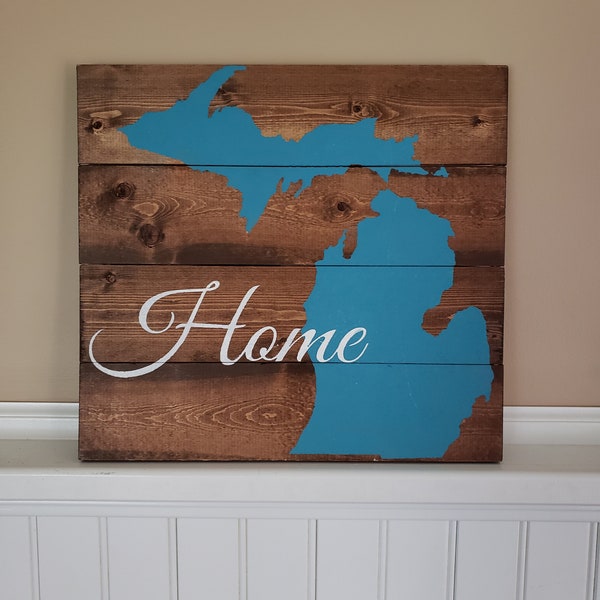 Michigan Home Sign - Etsy