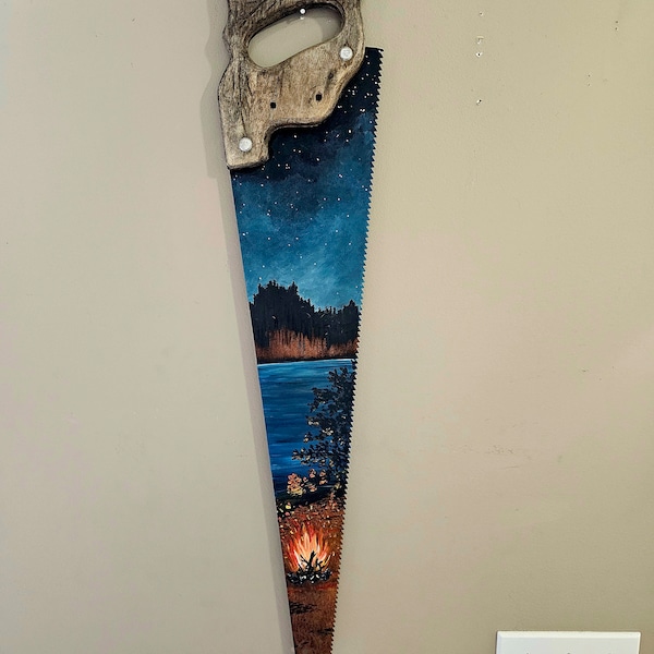 Hand Painted Saw - Etsy