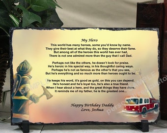 Firefighter poem | Etsy