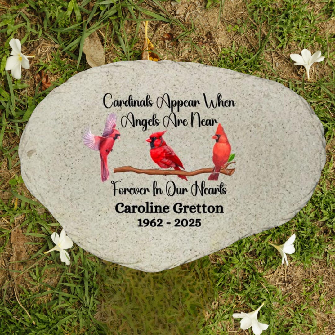 Cardinal Memorial Garden Stone Sympathy Gift for Loss of Loved One ...