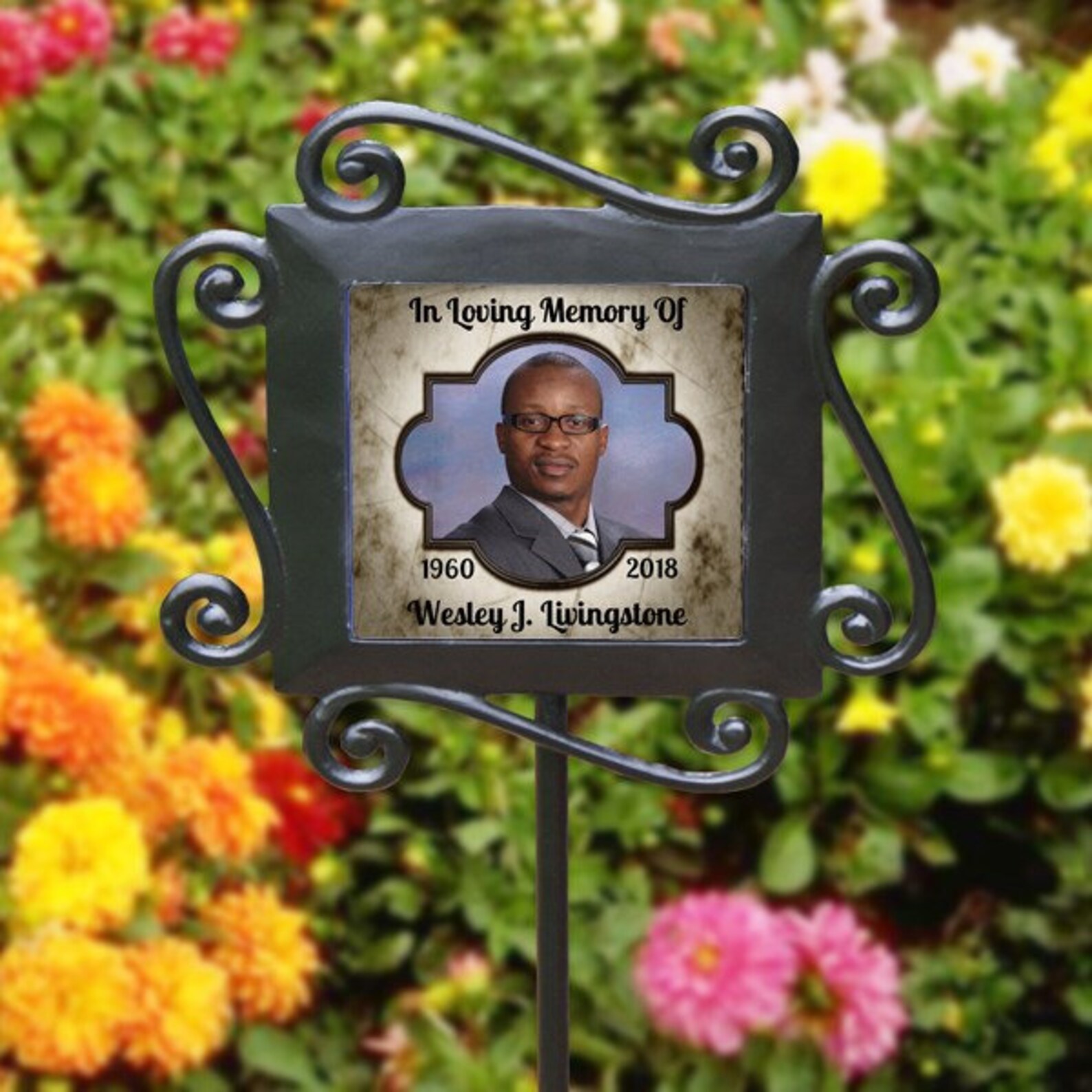 Personalized Memorial Photo Garden Stake Photo Memorial Plant - Etsy