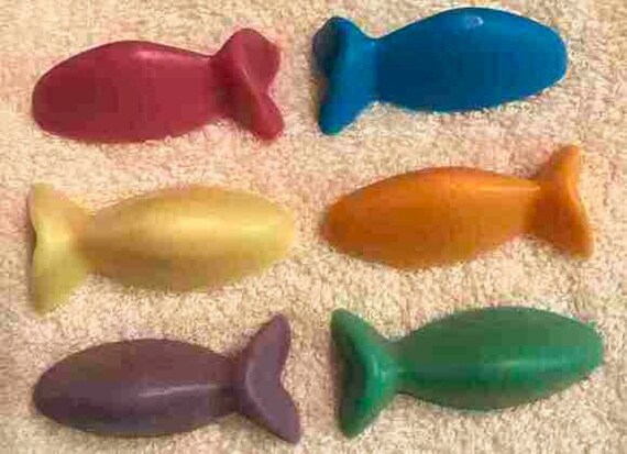 Small Colorful Glycerin Fish soaps set of six | Etsy