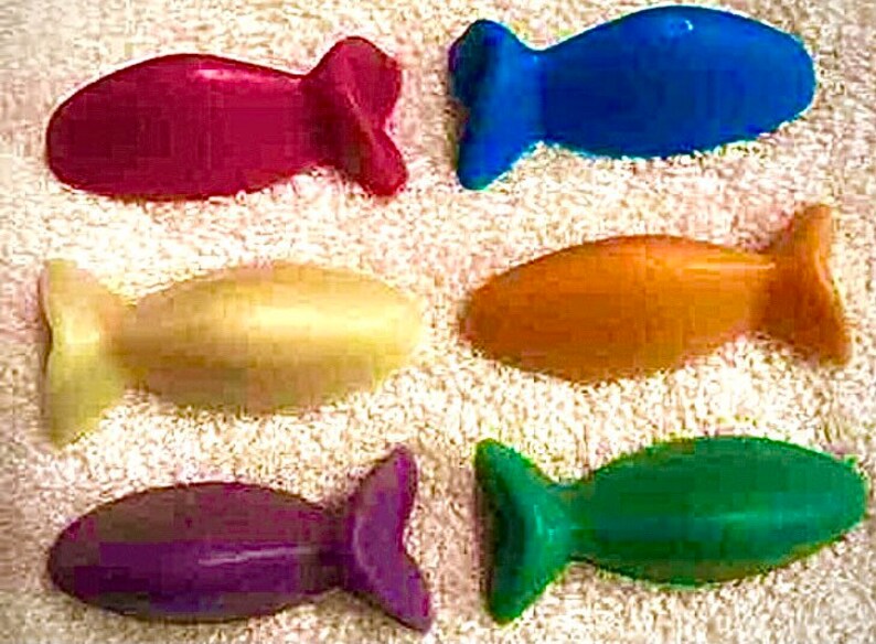 Small Colorful Glycerin Fish Soaps, Set of Six - Etsy