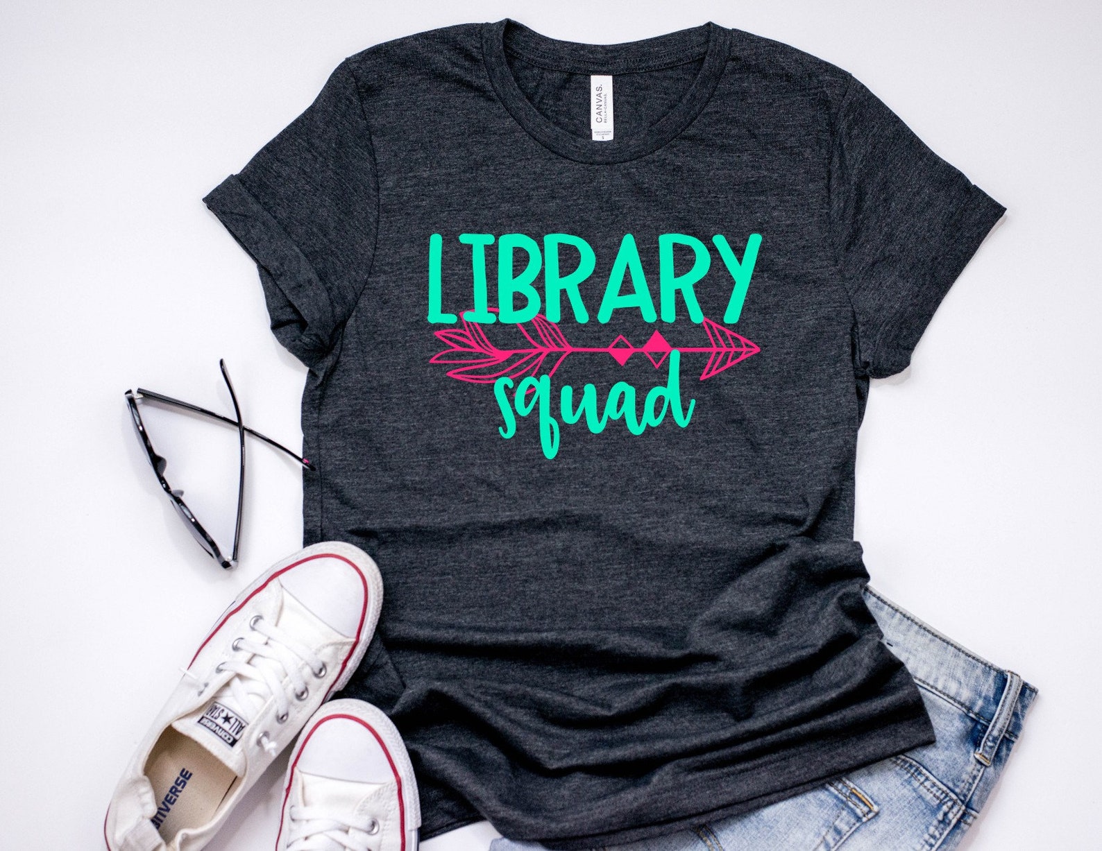 Librarian Shirt Library Squad Tee T-shirt T Shirt Minimalist - Etsy