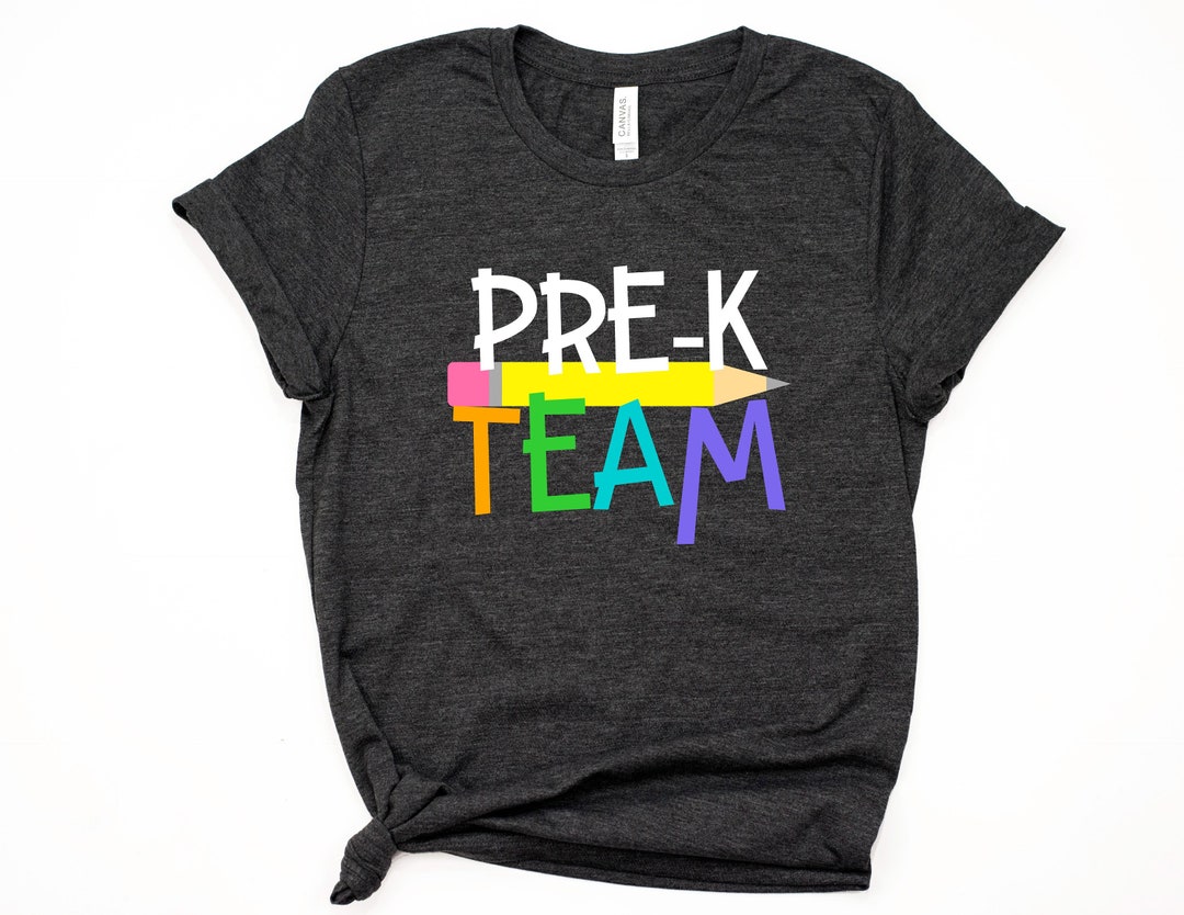 Pre-k Team Preschool Teacher Shirt Squad T-shirt Minimalist Womens ...