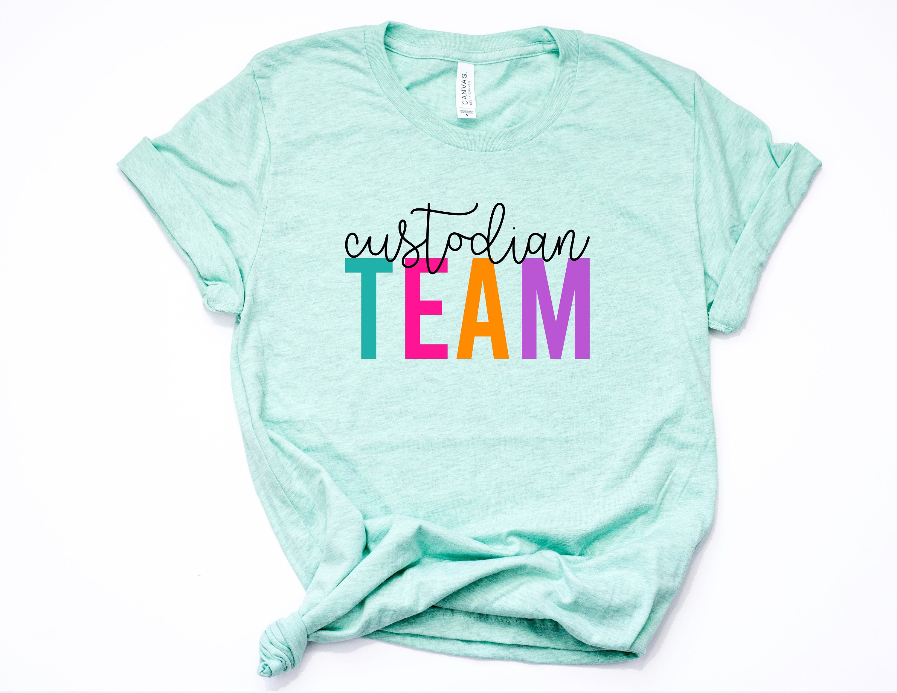 School Teacher Shirt Custodian Team Tee T-shirt Minimalist Womens ...