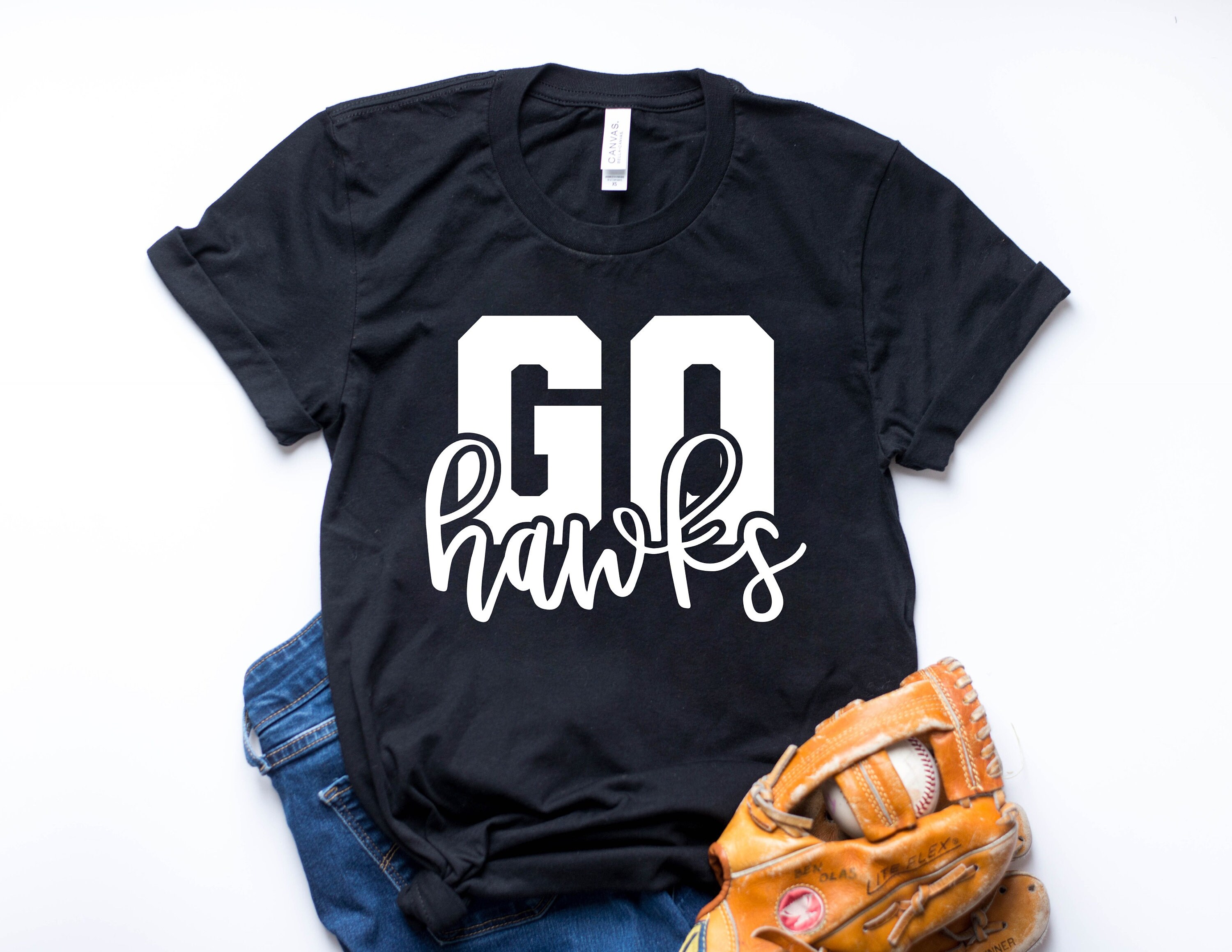 Team Spirit Shirt Go Hawks Mom Wife Parent Gift Short-sleeve - Etsy