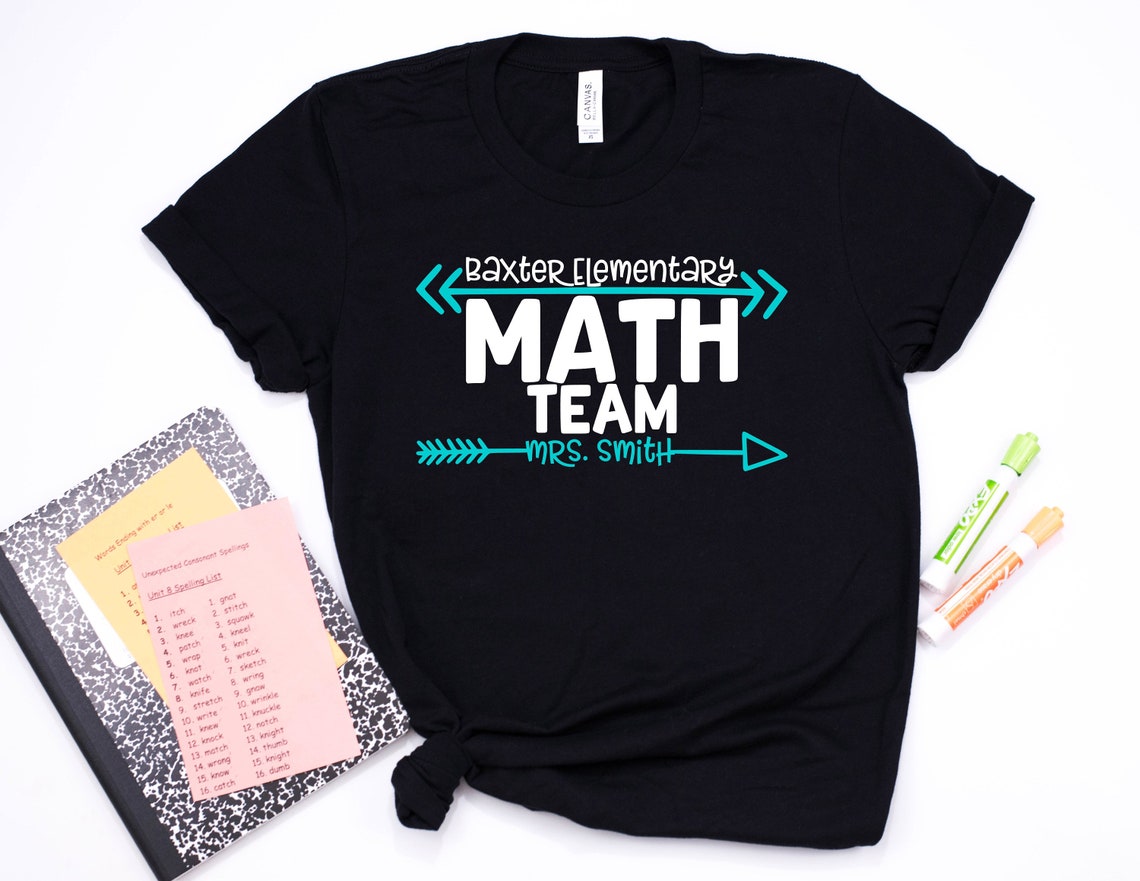 Teacher Shirt Math Team Tee T-shirt Unisex Elementary Back to | Etsy