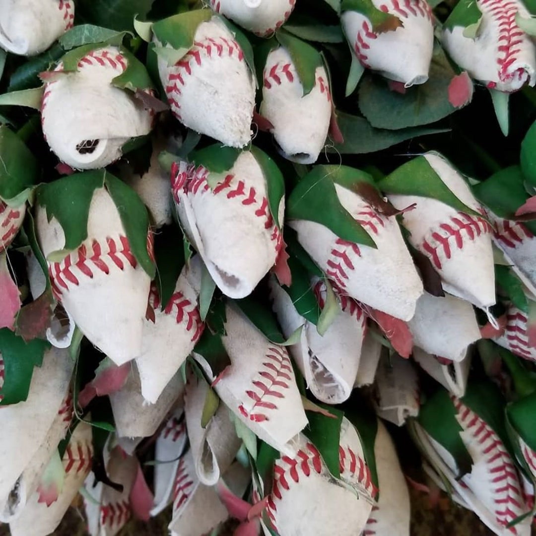 Baseball Roses for the Baseball Loving Fan in Your Life - One Stem - Etsy