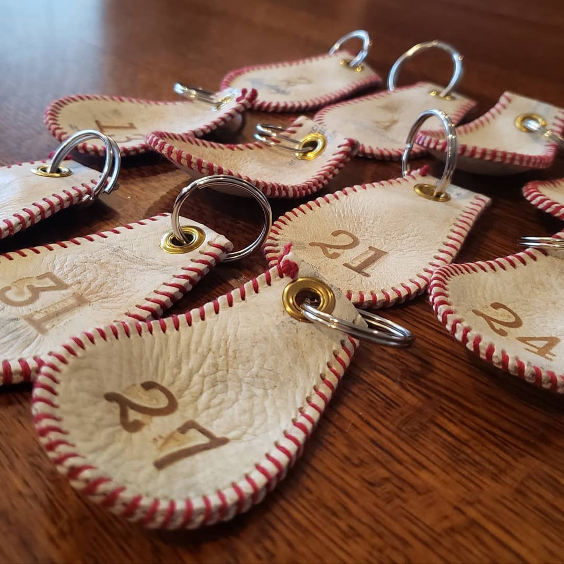 Personalized Hand Made Baseball Key Chain | Etsy Canada
