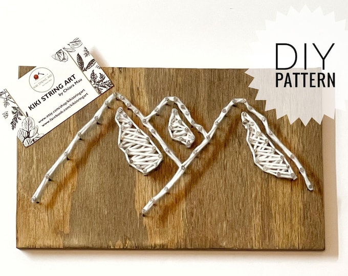 Digital Download-string Art Template- Mountain Range - ***SVG, DXF, PDF ...