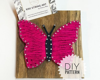 String Art Pattern butterfly String Art DIY - Etsy