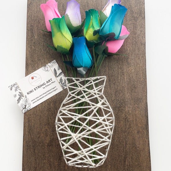 String Art Flower Vase - Etsy