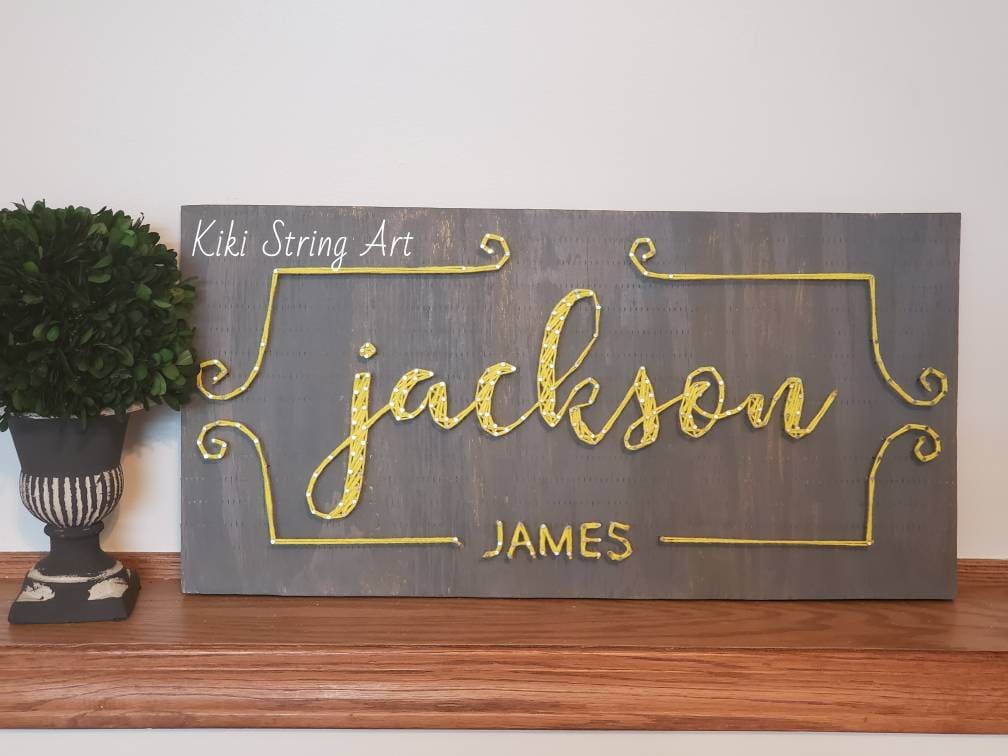 Name Sign String Art String Art Name Child Name Sign Wood | Etsy