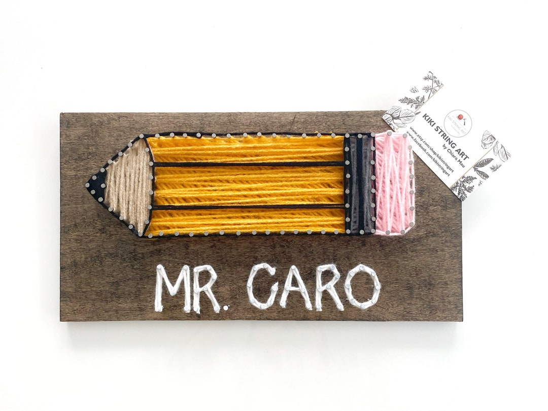 Personalized Pencil String Art: Teacher Appreciation Gift - Etsy