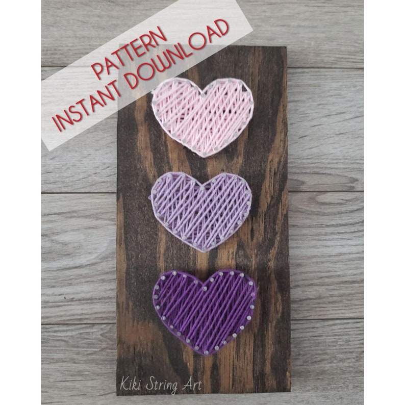 String Art Heart Patterns Printable Digital Download String | Etsy