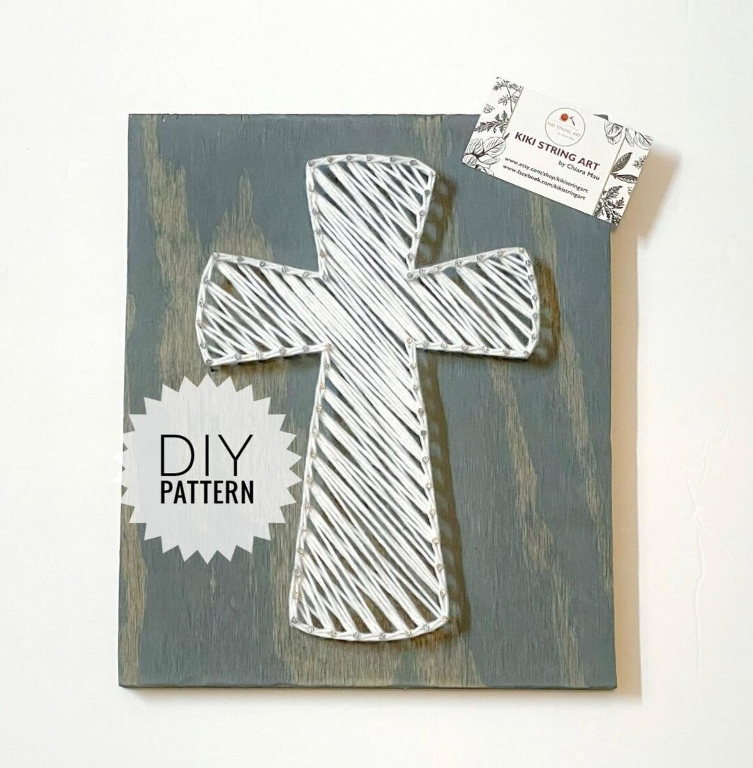 DIY Cross String Art Pattern: Christian Decor (digital Download) - Etsy