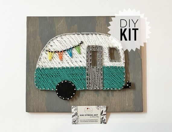 DIY Camper String art kit happy camper string art wall decor | Etsy