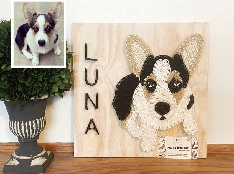 String Art Dog Custom Dog Portrait Sign Personalized Gifts - Etsy