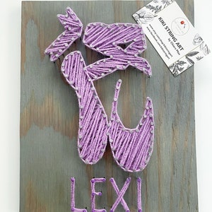 Ballet Shoes String Art Dance Decor, Ballerina Dance Recital Gift ...