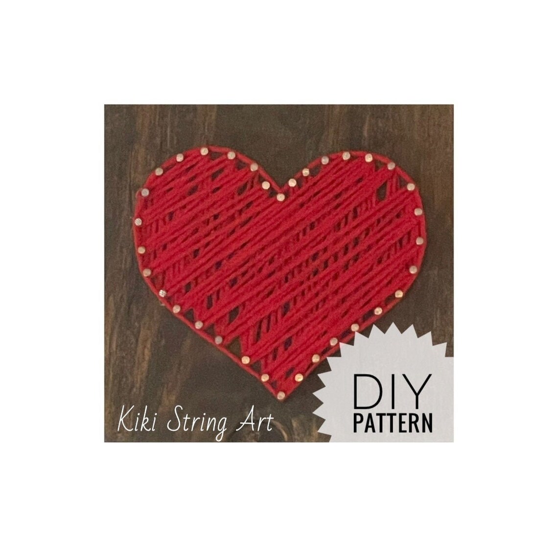 String Art Pattern Mini Heart Printable Hearts String Art | Etsy