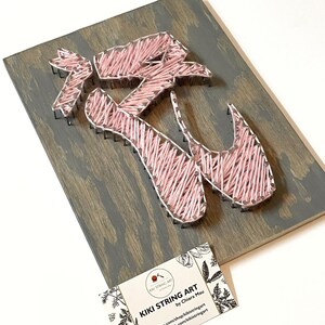 String Art Ballet Shoes Pattern, DIY Ballet Shoes String Art Wall Decor ...