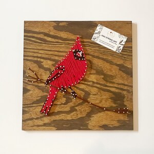 Cardinal Bird String Art, Red Cardinal Wooden Sign Cardinal Wall Art ...
