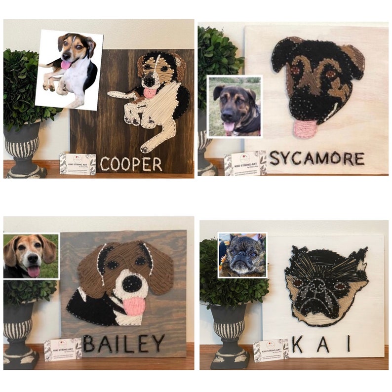 String Art Dog Custom Dog Portrait Sign Personalized Gifts - Etsy