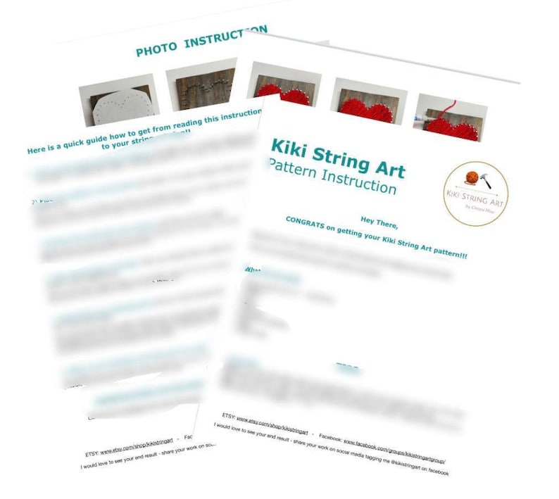 String Art Pattern Mini Heart Printable Hearts String Art | Etsy