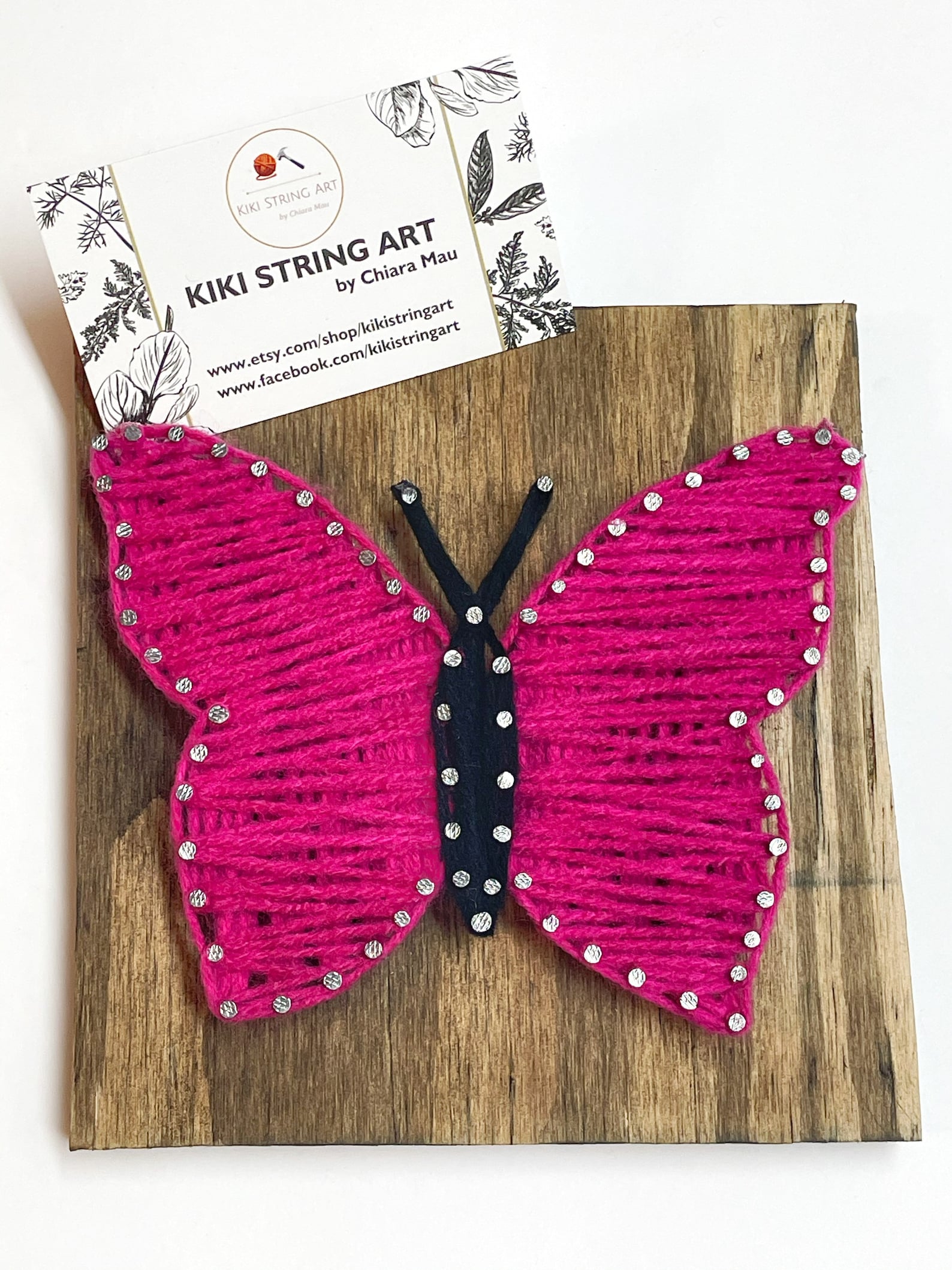 String Art Butterfly Template Diy String Art Butterfly Etsy 