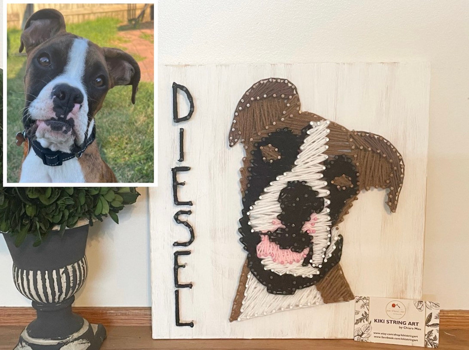 String Art Dog Custom Dog Portrait Sign Personalized Gifts - Etsy