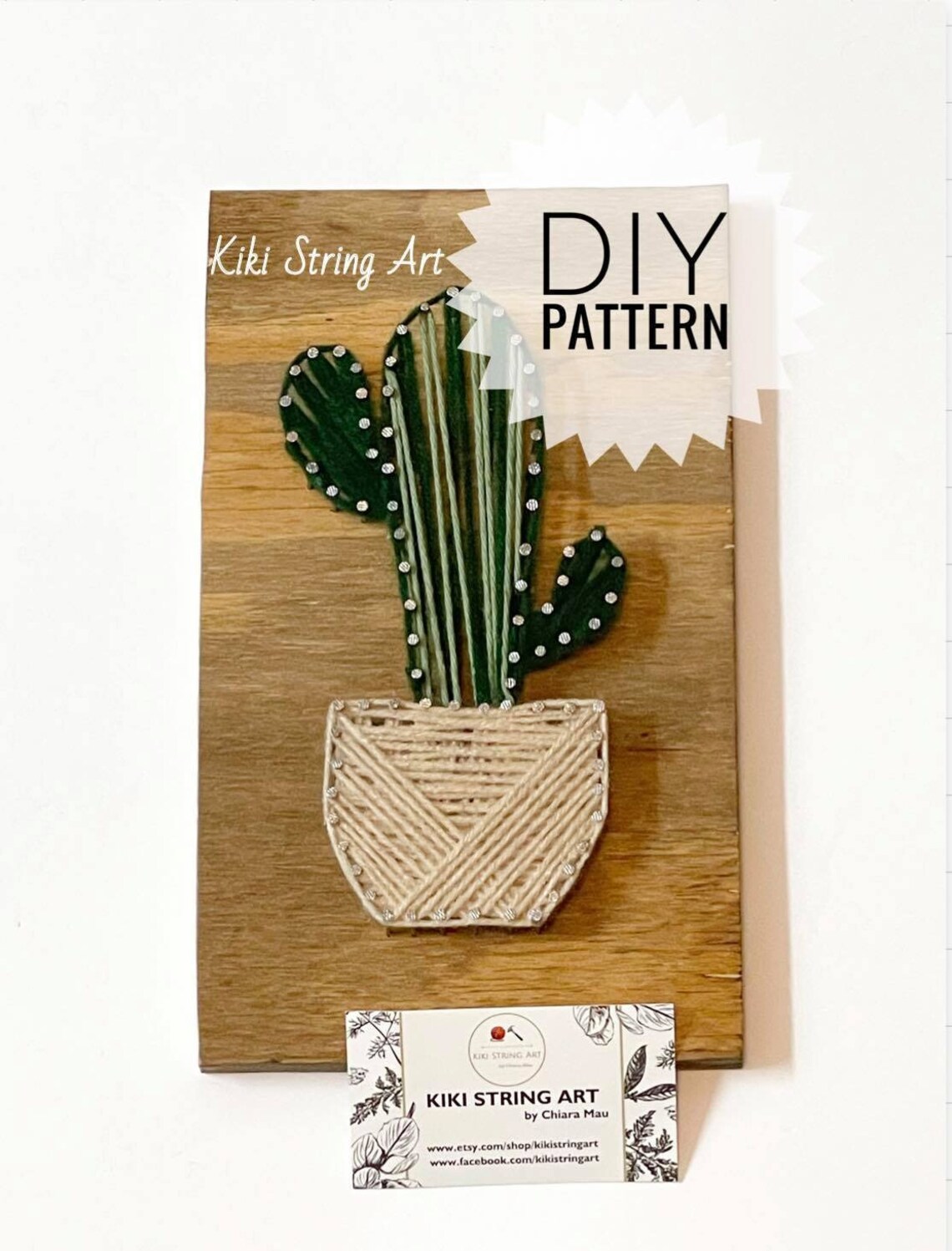String Art Cactus Pattern DIY Cactus String Art Wall Decor - Etsy