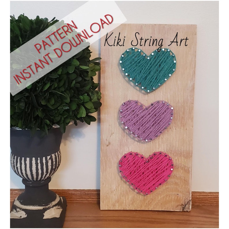 String Art Heart Patterns Printable Digital Download String | Etsy